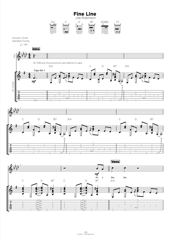 Fine Line TAB – Joe Robinson Store